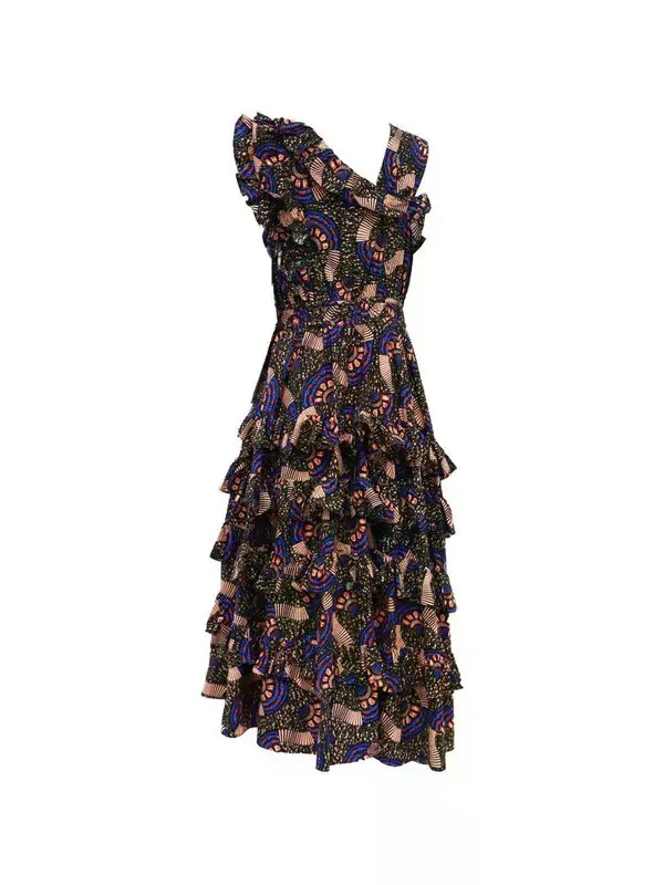 Ulla Johnson Imogen Printed Ruffled Dress