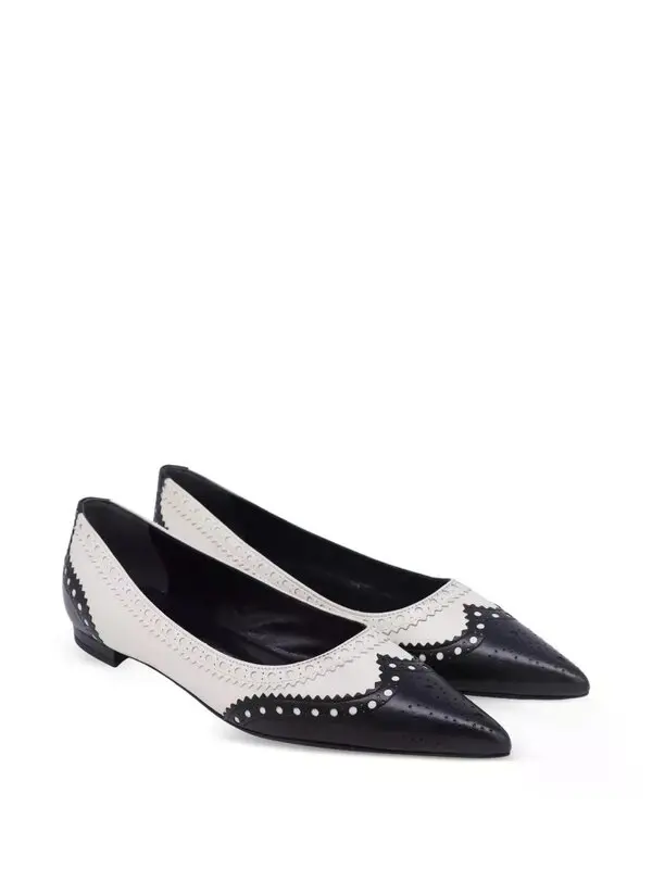 Gucci Brogue Pointed Ballet Flats