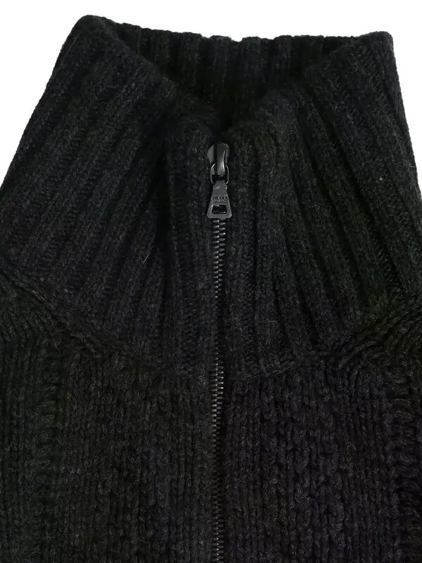 Prada Zip-up Knitted Cardigan