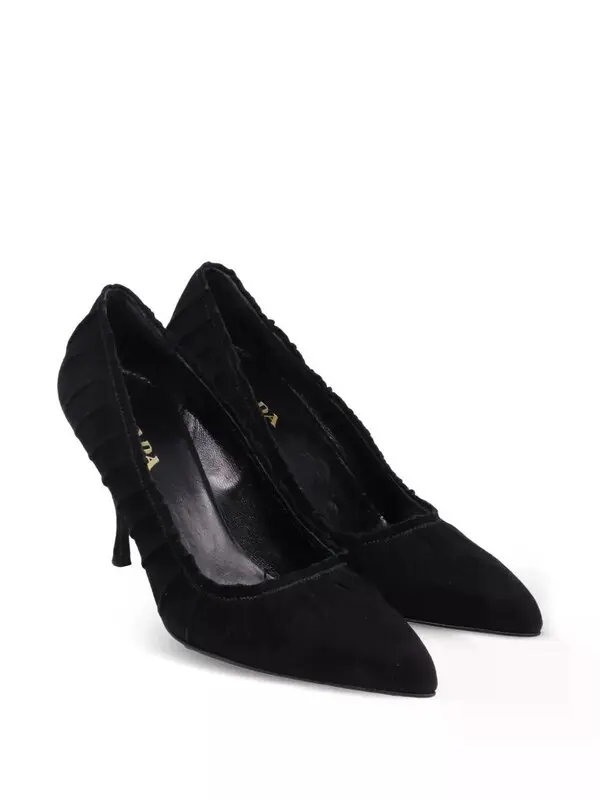 Prada Pleated Pointed-toe Pumps