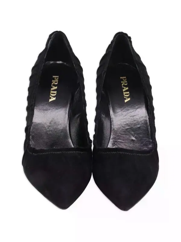Prada Pleated Pointed-toe Pumps