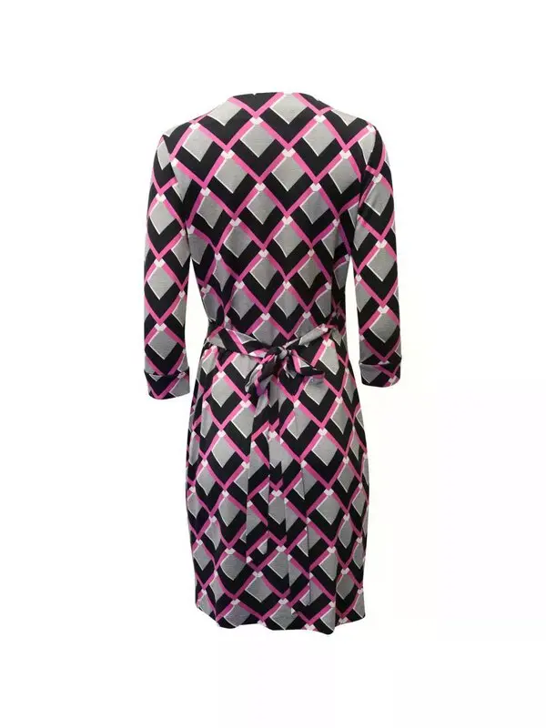 Diane Von Furstenberg Tartan Wrap Midi Dress