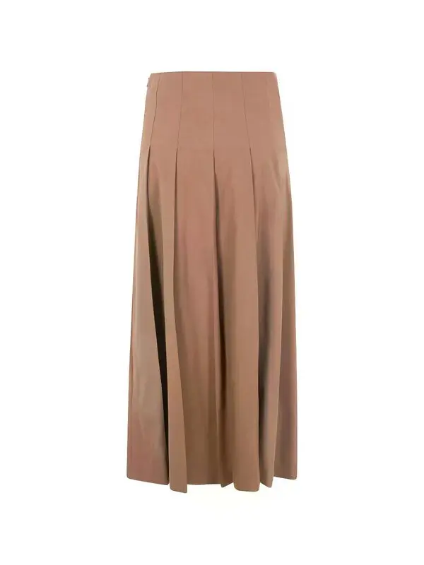 RÓHE Pleated A-line Skirt - Brown