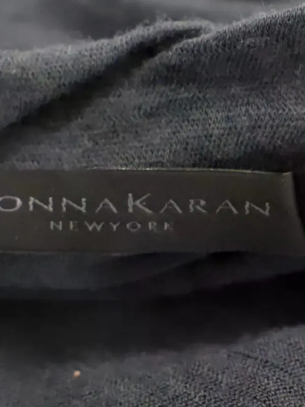 DONNA KARAN VINTAGE Scoop-neck Long-sleeve Top
