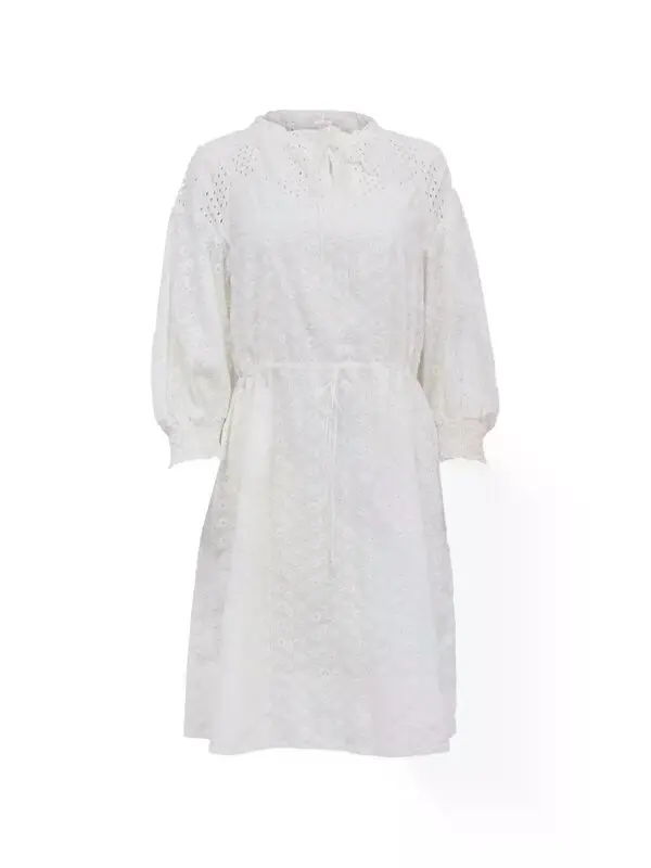 Chloé Eyelet Mini Dress With Drawstring