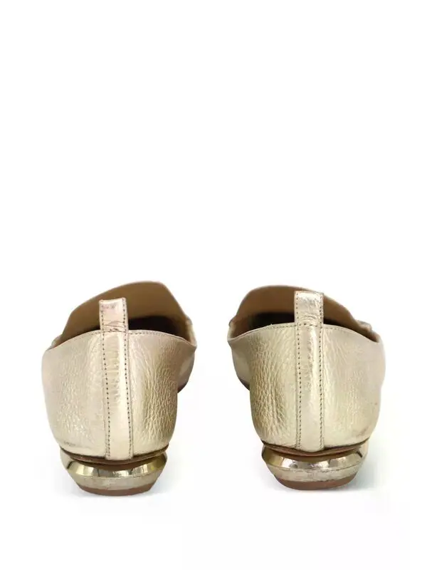NICHOLAS KIRKWOOD Beya Pointed-toe Loafers - Gold