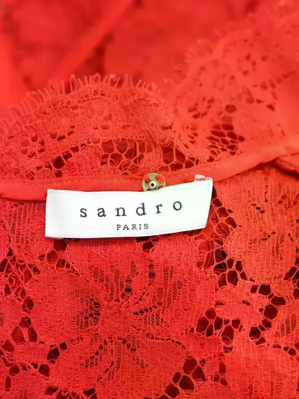 Sandro Sleeveless Lace Blouse