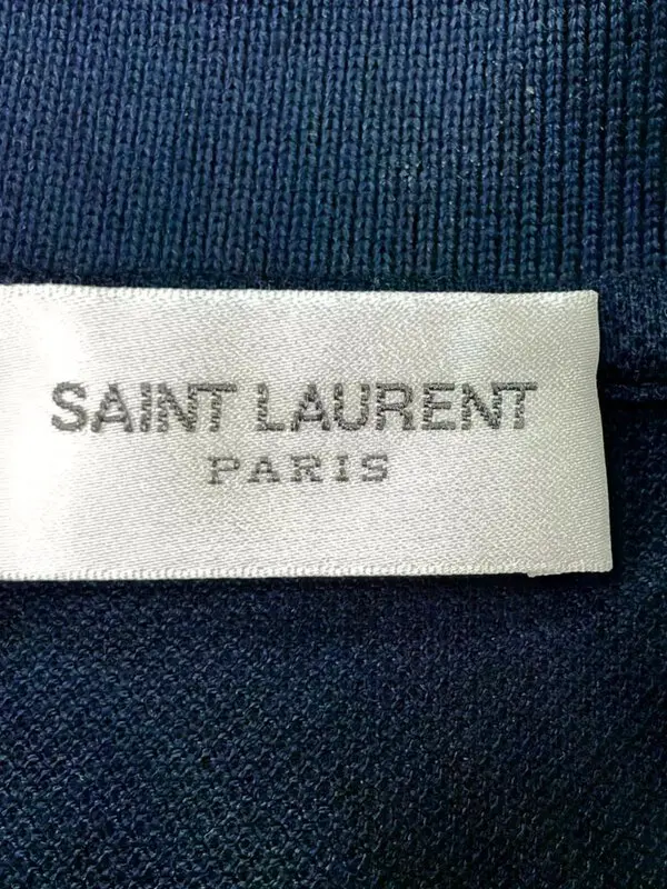 Saint Laurent Embroidered-logo Polo Shirt