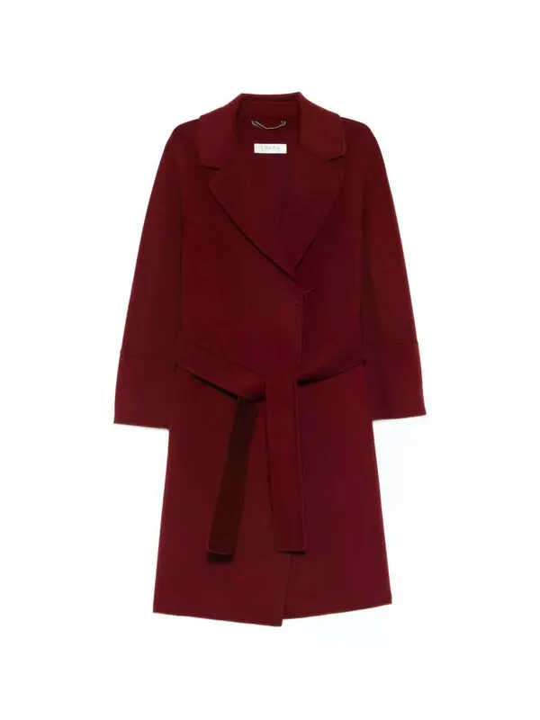 Max Mara Arona Belted Coat - Red
