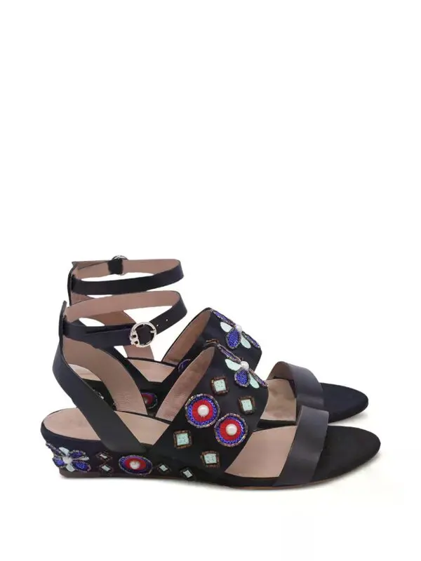 Tory Burch Estella Beaded Wedge Sandals