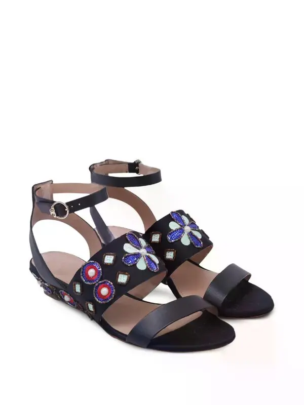 Tory Burch Estella Beaded Wedge Sandals