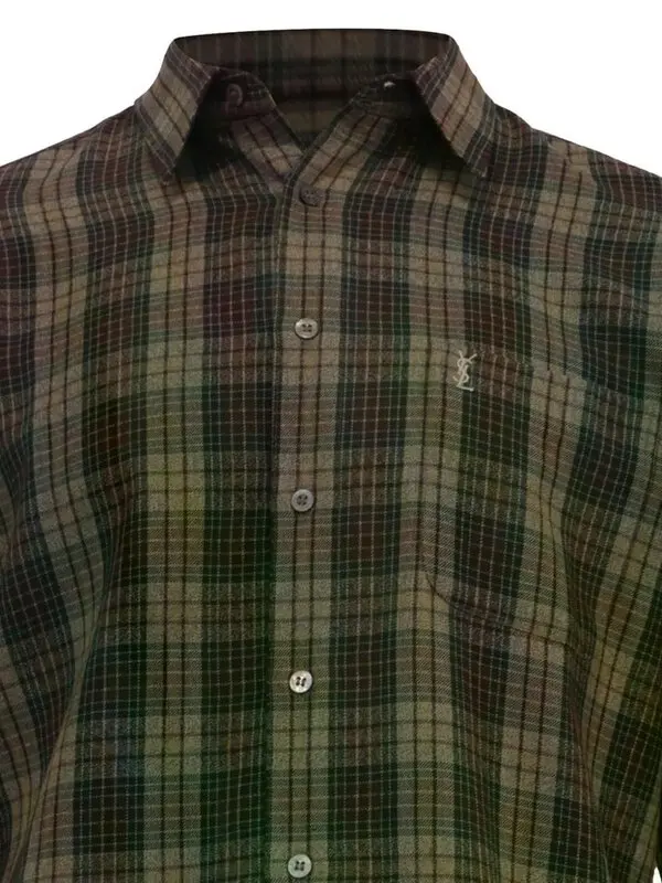 Saint Laurent Flannel Checked Shirt