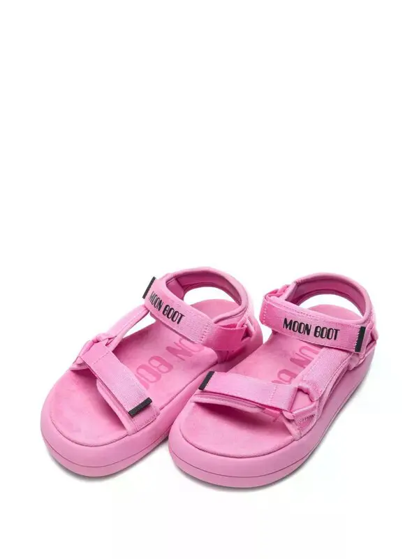 Moon Boot Super" Sandals With Logo Detailing - Pink