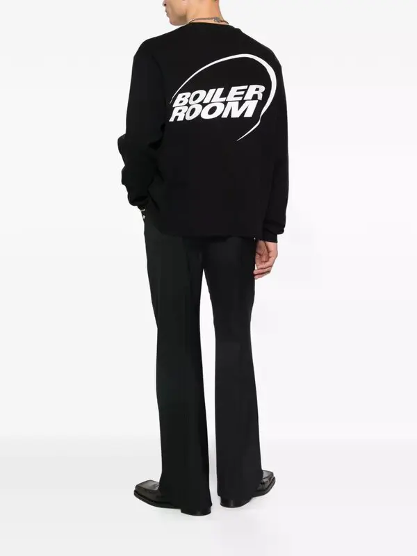 BOILER ROOM Ribbed Logo-print Sweatshirt