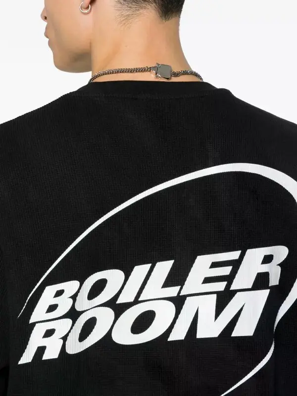 BOILER ROOM Ribbed Logo-print Sweatshirt