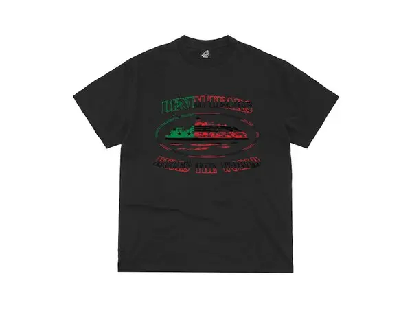 CORTEIZ X Denim Tears Cortears Og Alcatraz Tee Shirt - Black