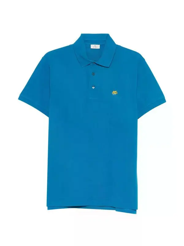 Etro Embroidered Polo Shirt - Blue