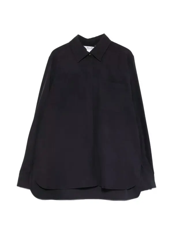 Max Mara Breast-pocket Long-sleeve Shirt - Blue