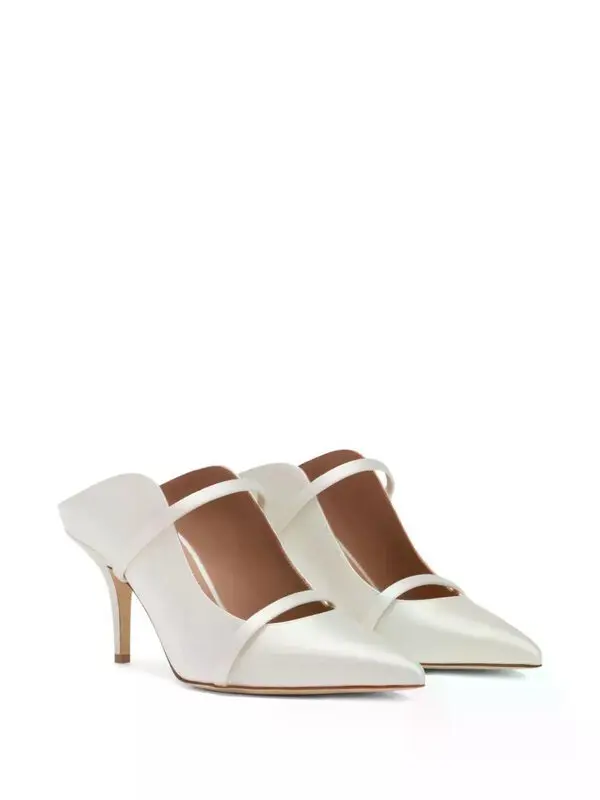 MALONE SOULIERS 70mm Maureen Mules - White