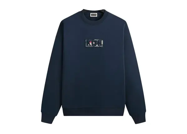 Kith X Columbia Patchwork Vintage Nelson Crewneck Sweatshirt - Nocturnal