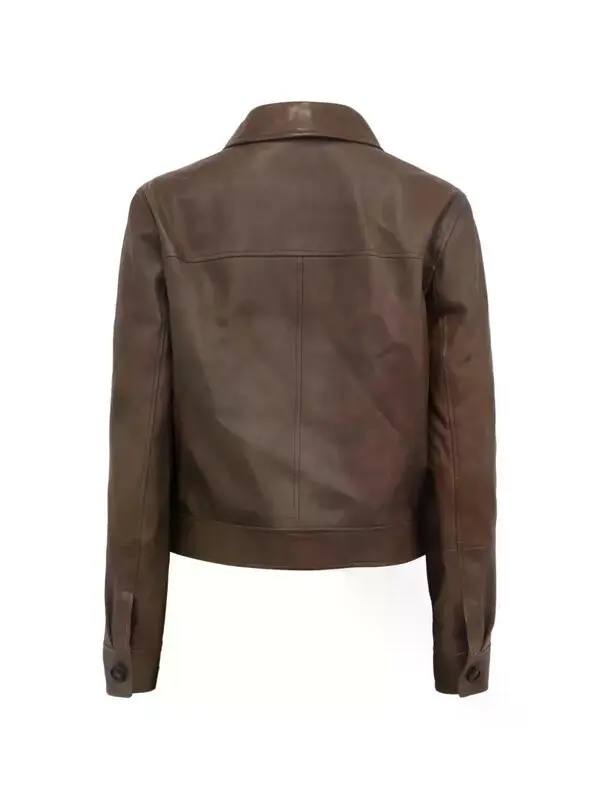 Brunello Cucinelli Button-down Leather Jacket