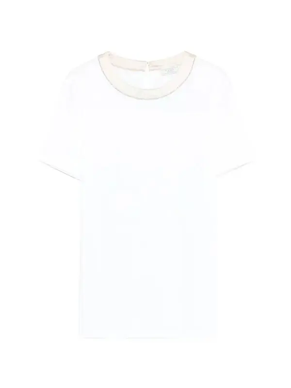 Peserico Trim-detail T-shirt - White