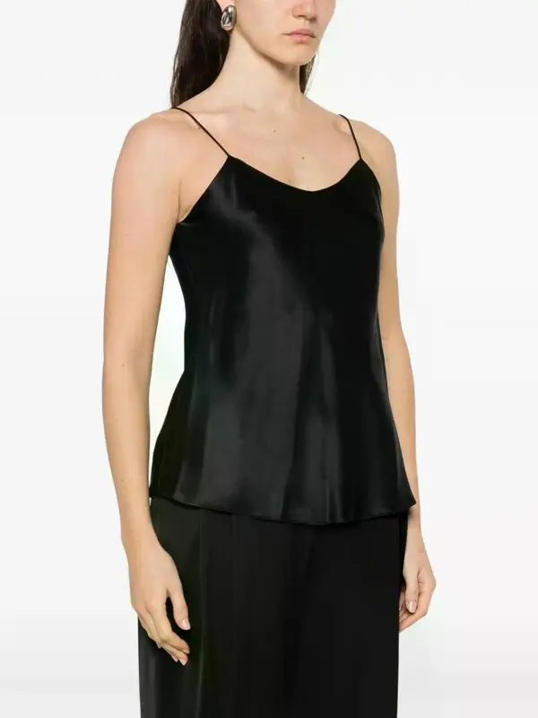IVORY PARIS V-neck Tank Top - Black