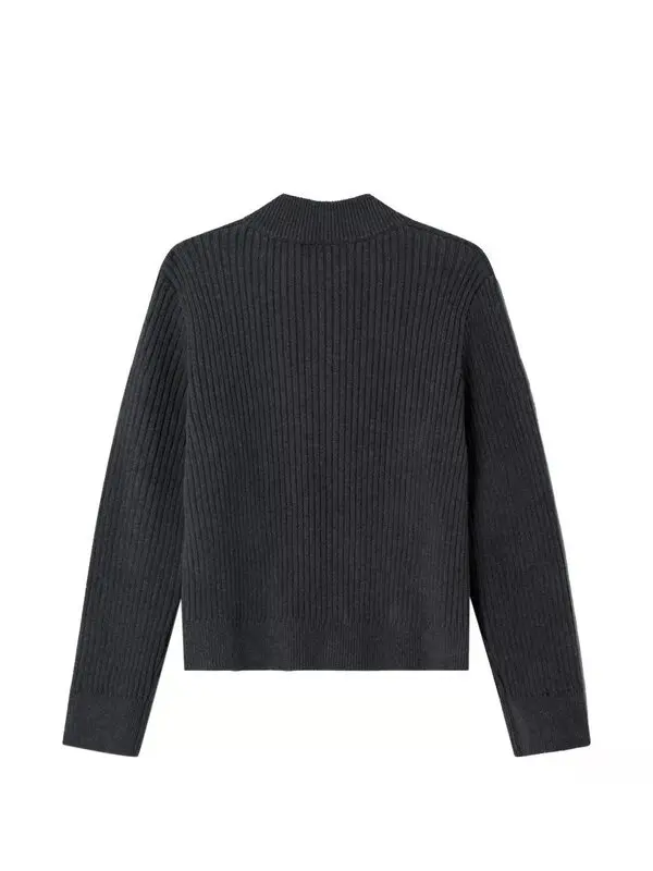 CARRER Ribbed Patch Cardigan