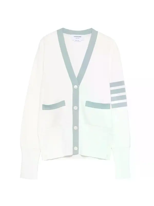 Thom Browne Stripe-detail Cardigan - White