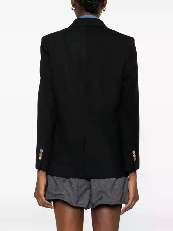 Sandro Double-breasted Wool Blazer - Black