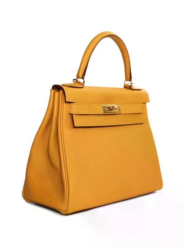 Hermès Kelly 28 Retourne Togo Leather Tote - Yellow