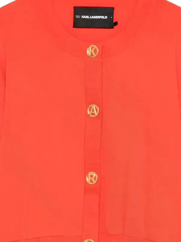 Karl Lagerfeld Logo-button Cardigan - Orange
