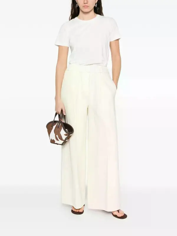 FORTE_FORTE Elasticated Wide Leg Trousers