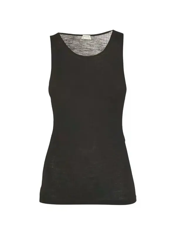 Saint Laurent Cassandre Fine-knit Top