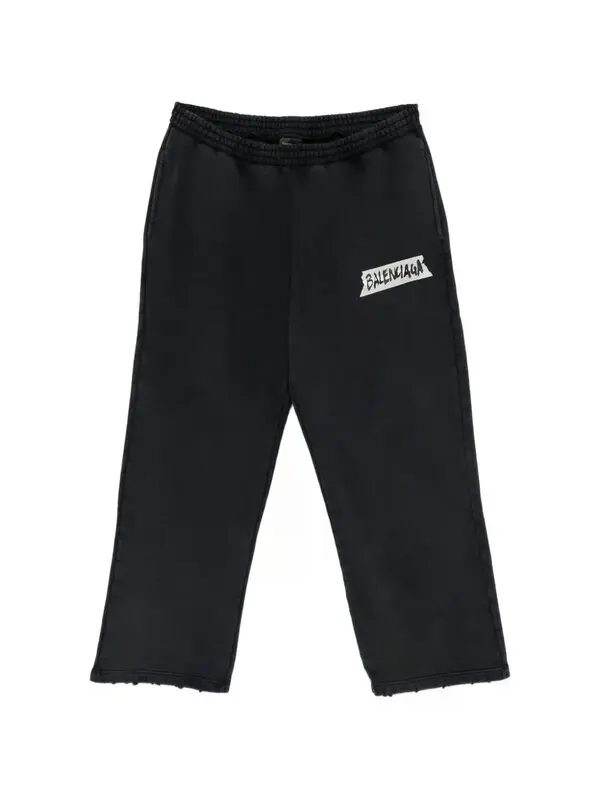 Balenciaga Masking-tape Track Pants - Black