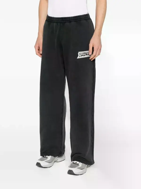 Balenciaga Masking-tape Track Pants - Black