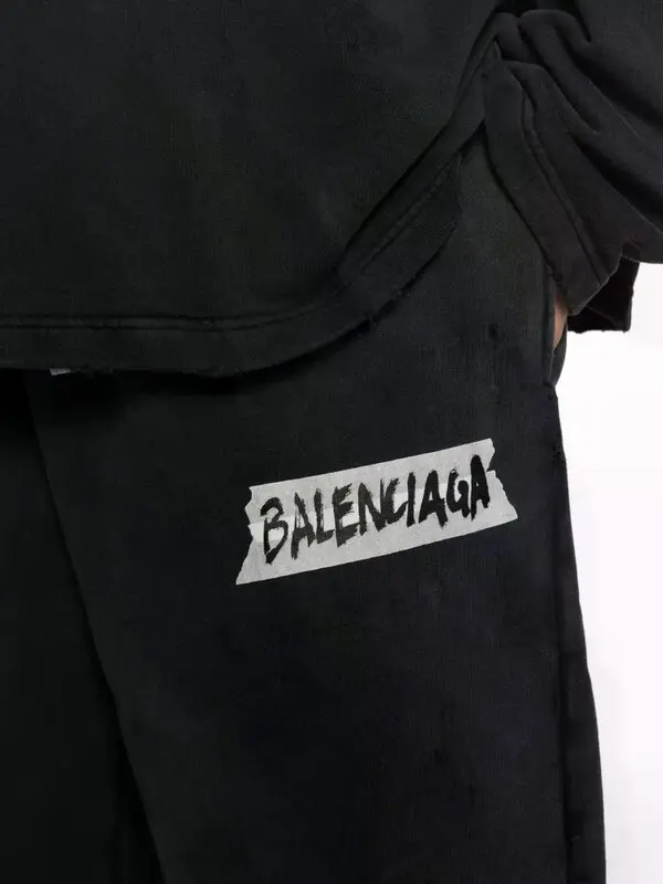 Balenciaga Masking-tape Track Pants - Black