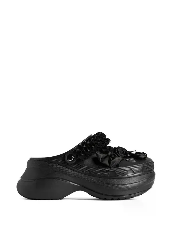 Balenciaga X Crocs™ Jibbitz™ Floral Mules - Black