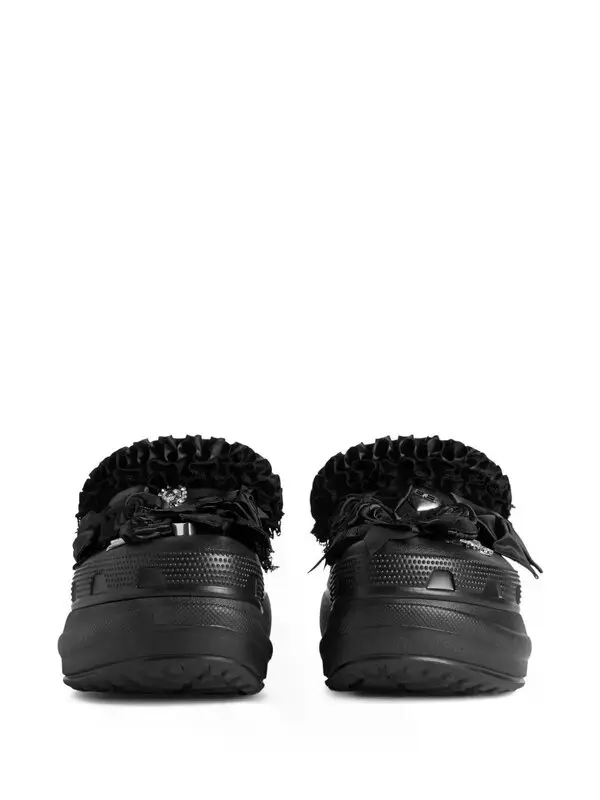 Balenciaga X Crocs™ Jibbitz™ Floral Mules - Black