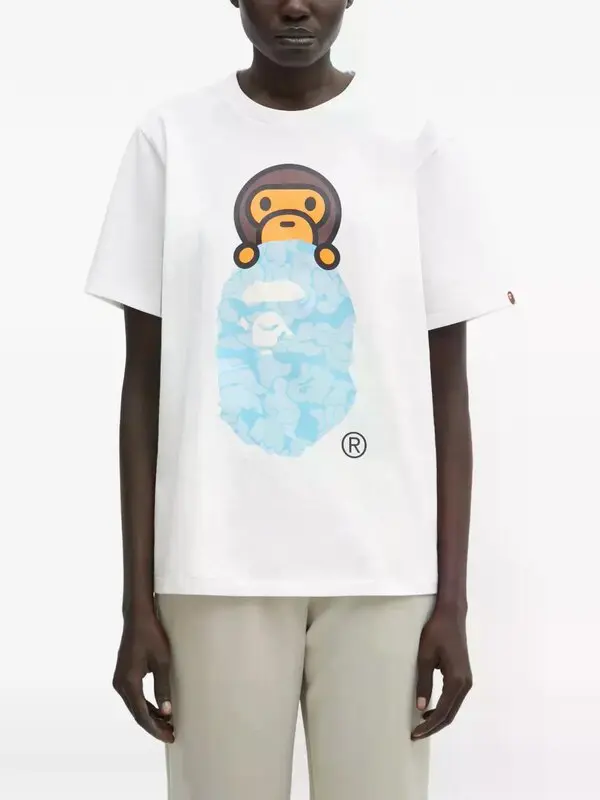 A BATHING APE Solid Camo Milo On Ape Head T-shirt
