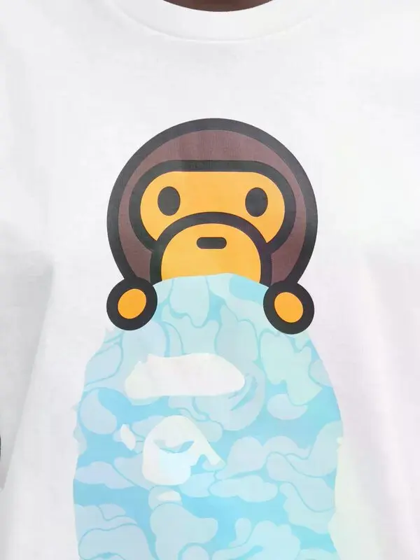 A BATHING APE Solid Camo Milo On Ape Head T-shirt