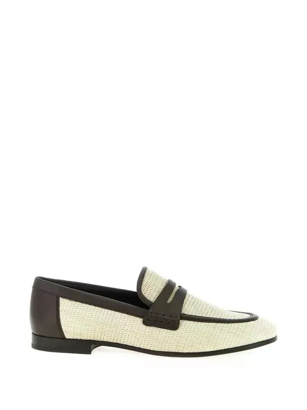 Brunello Cucinelli Woven Two-tone Loafers - Neutrals