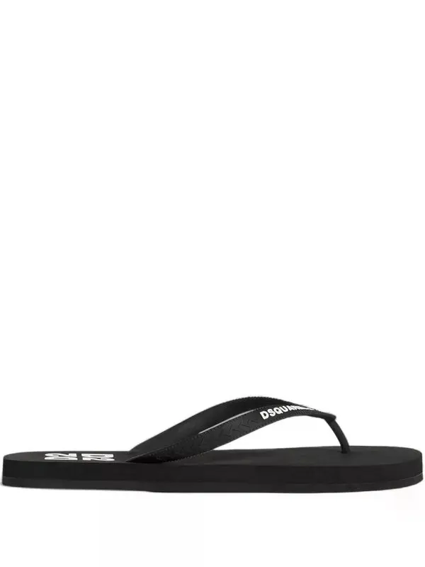 Dsquared2 Thong Strap Flip Flops - Black