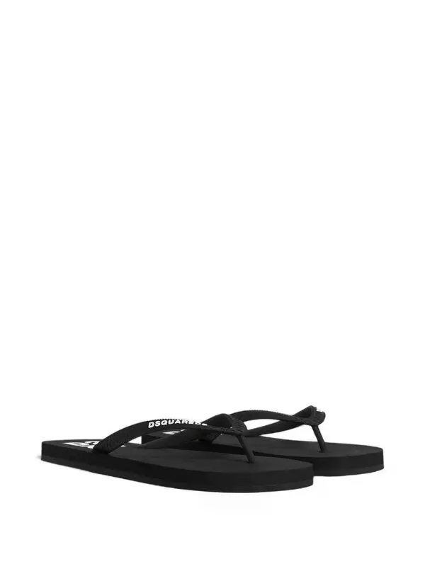 Dsquared2 Thong Strap Flip Flops - Black