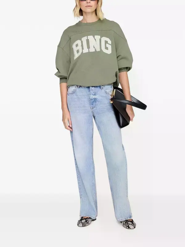 ANINE BING Appliqué Sweatshirt - Green