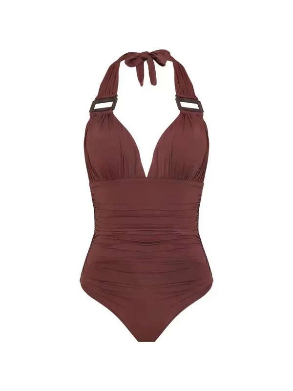 BRIGITTE Eliana Halterneck Swimsuit - Brown