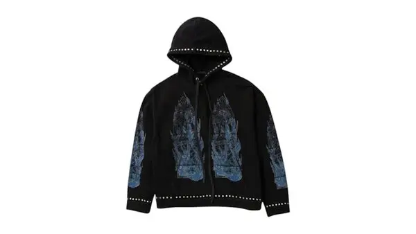 WHO DECIDES WAR Flame Glass Hooded Pullover - Black
