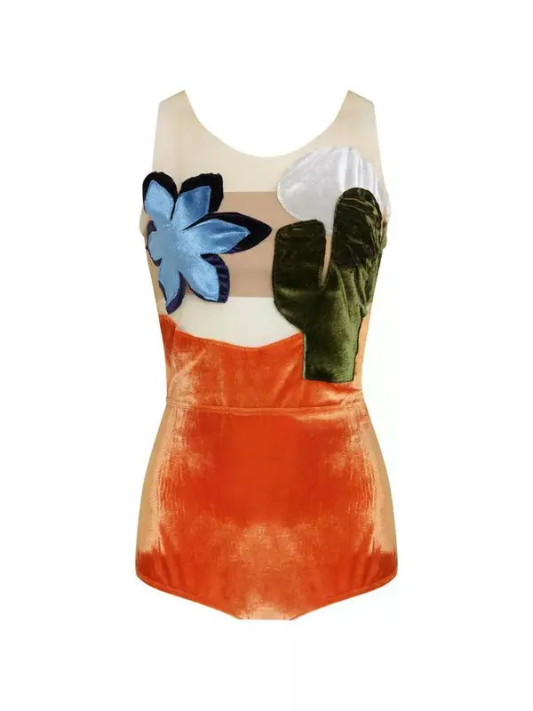BRIGITTE Appliquéd Swimsuit - Orange