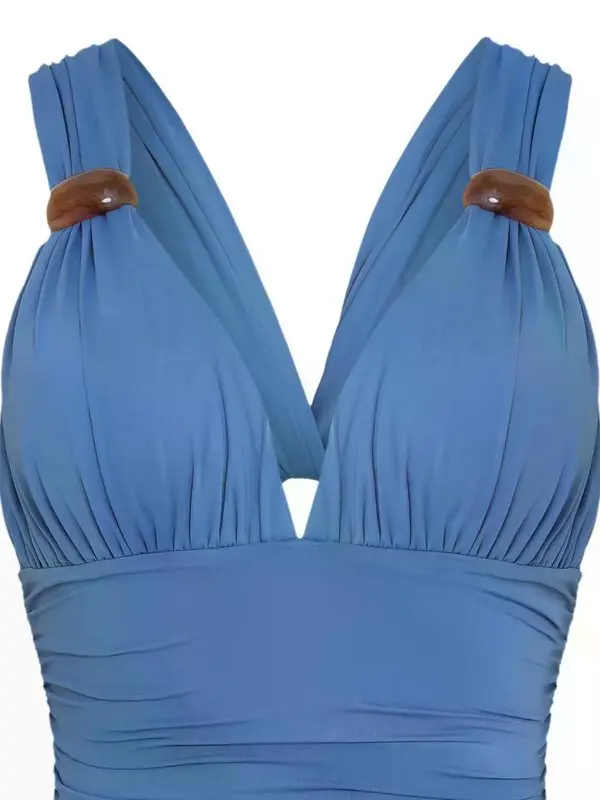 BRIGITTE Eli Gathered V-neck One Piece Swimsuit