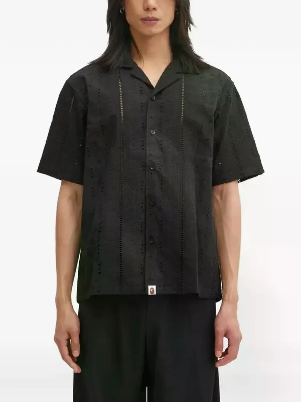 A BATHING APE Broderie-anglaise Shirt - Black